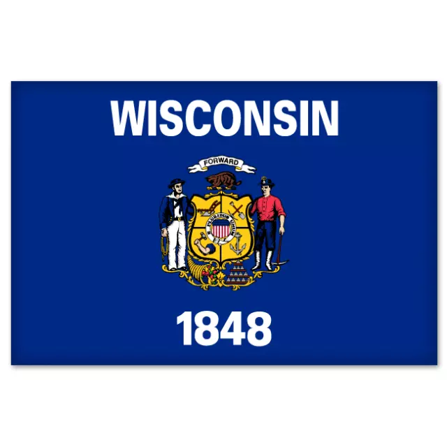 Wisconsin State Flag Sticker Phone Decal Water Bottle Stickers Car ...
