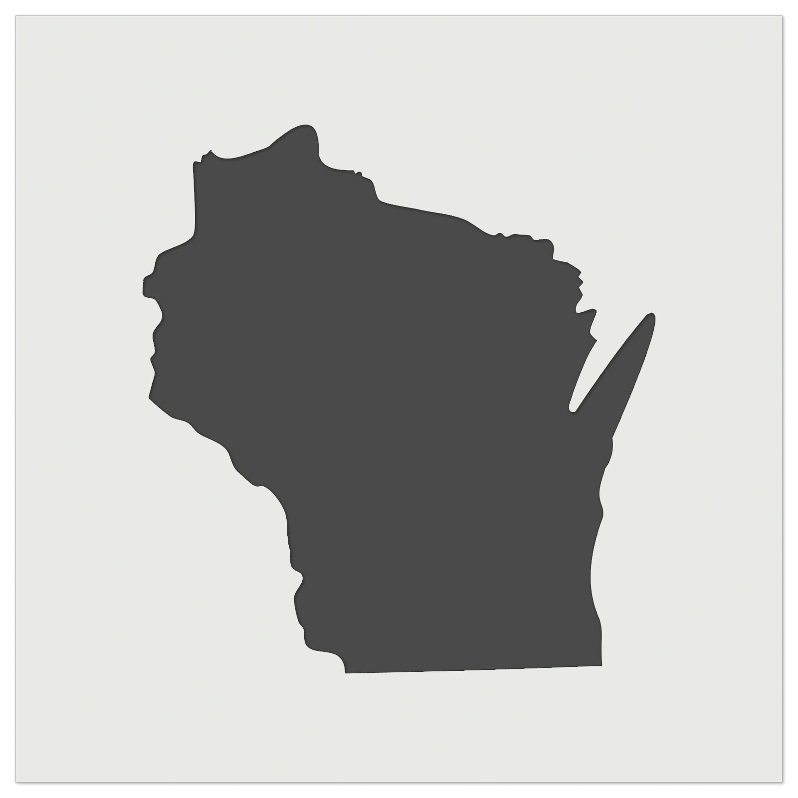 Wisconsin State Silhouette DIY Cookie Wall Craft Stencil - 11.5 Inch ...