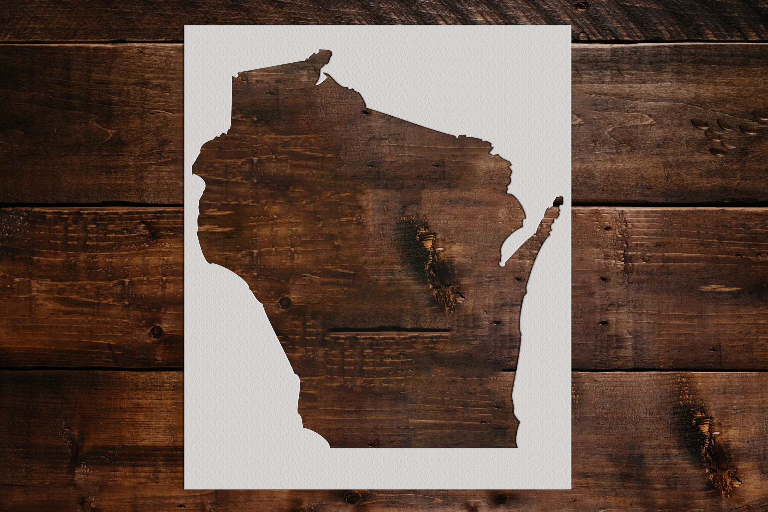 Wisconsin State Stencil- Art and Wall Stencil (42"x72") - Walmart.com