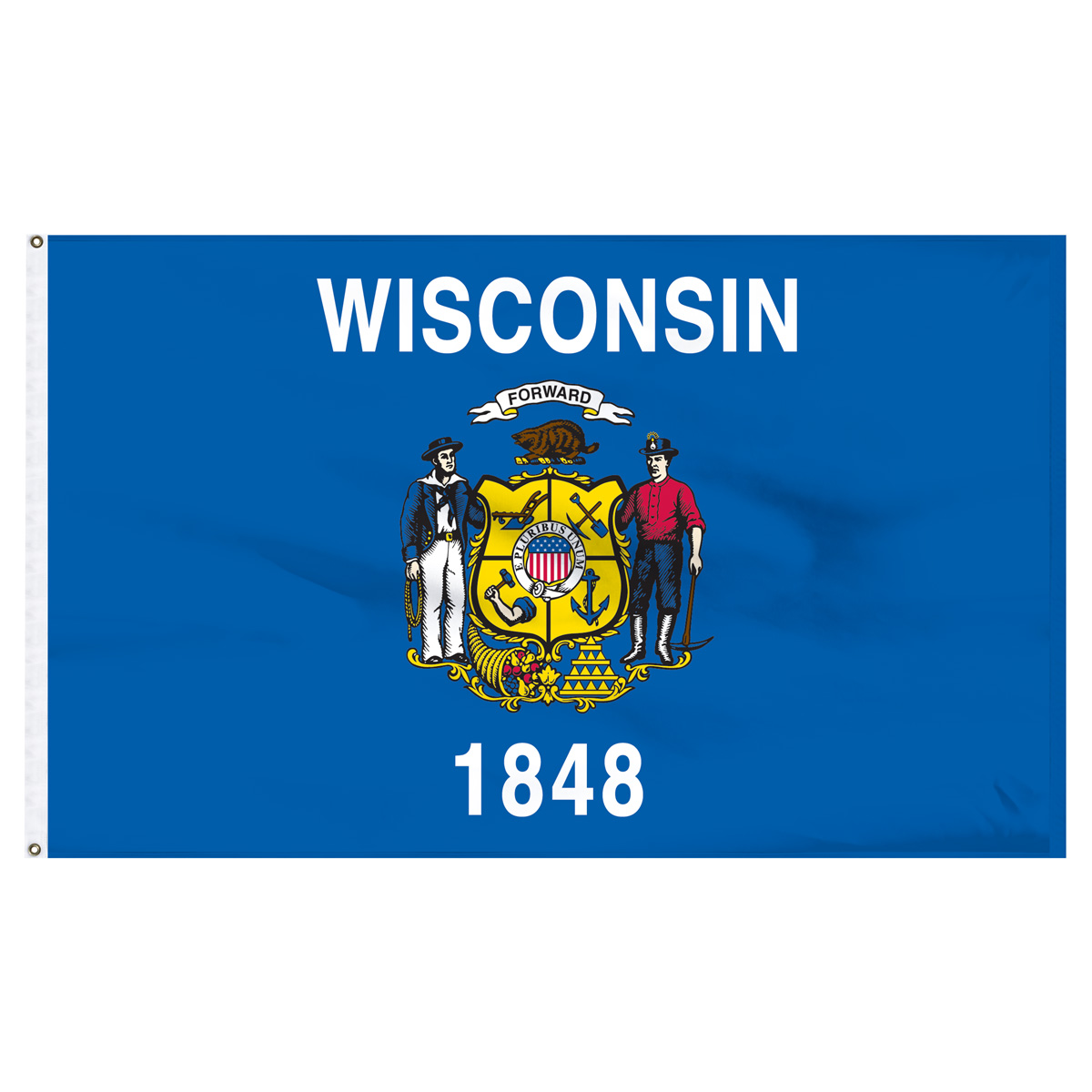 Wisconsin flag 2 x 3 feet nylon-Banner: Add Pole Hem Only - Walmart.com