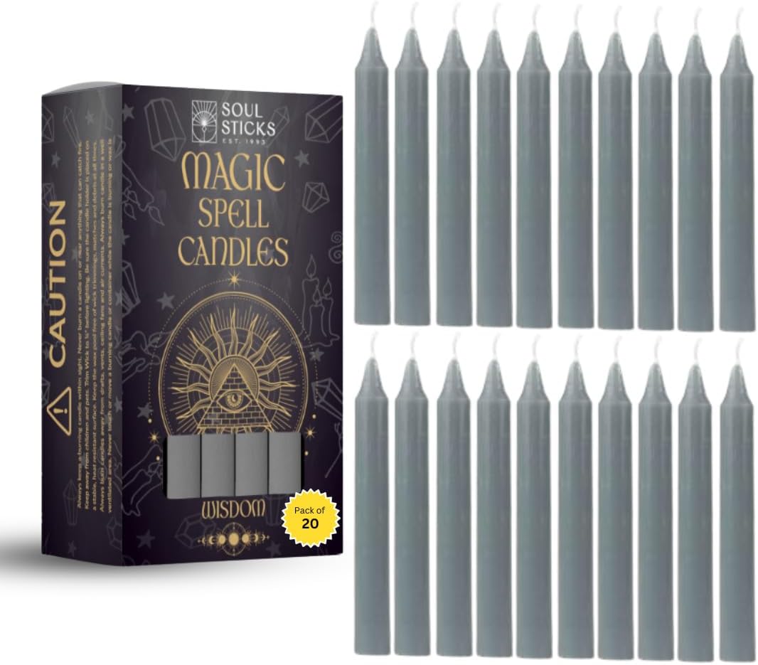 Wisdom Magic Spell Chime Taper Candles 20 Pack - Perfect for Altars ...