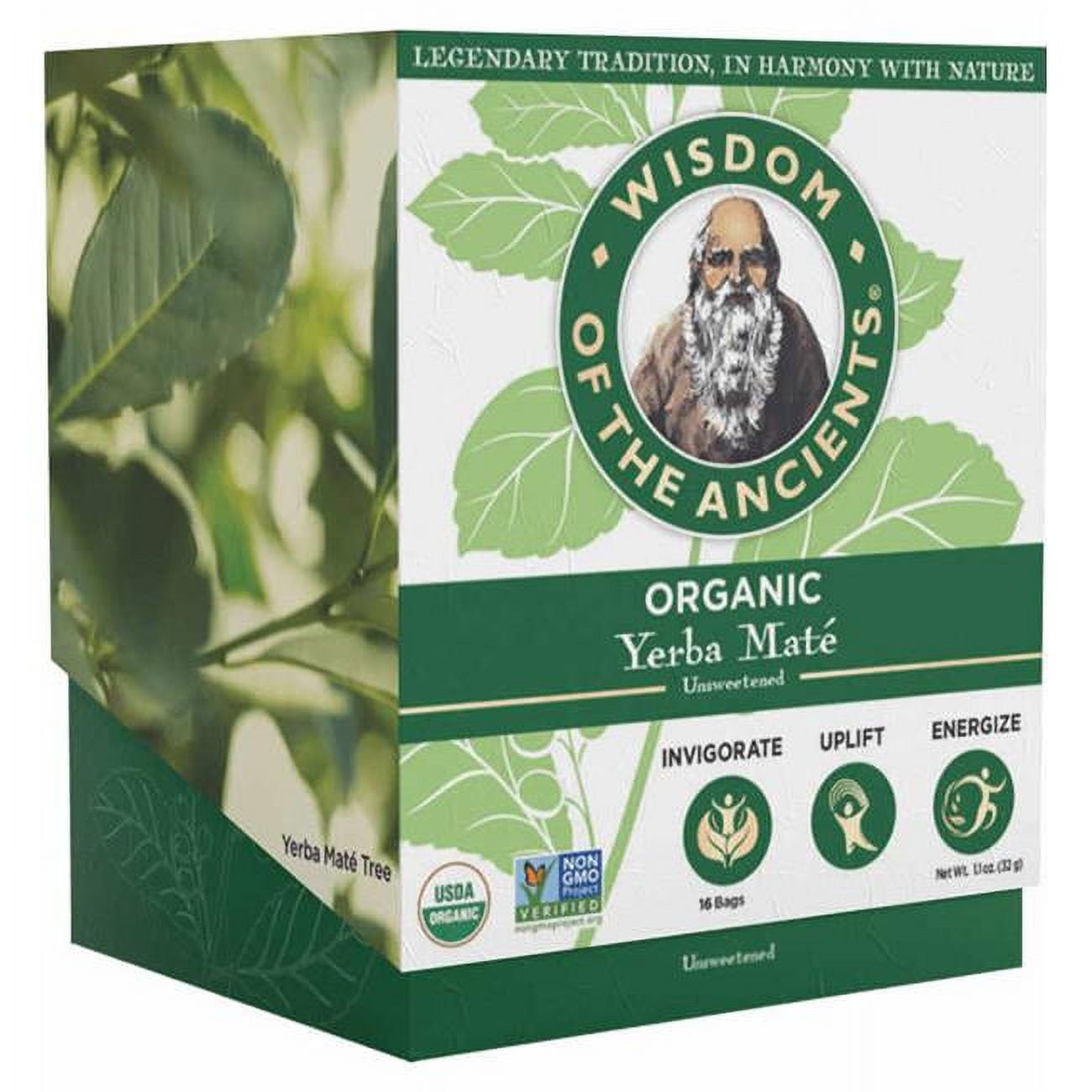 Wisdom of the Ancients, Organic Yerba Mate Tea Bags, 16 Count ...