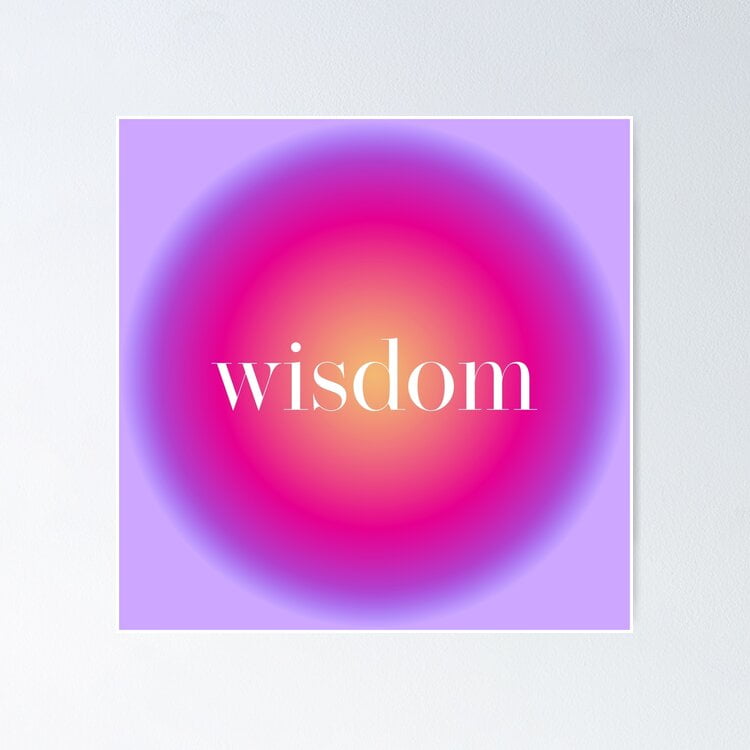 Wisdom, Purple Aura - Law of Attraction UNFRAMED Poster, 12x18 ...