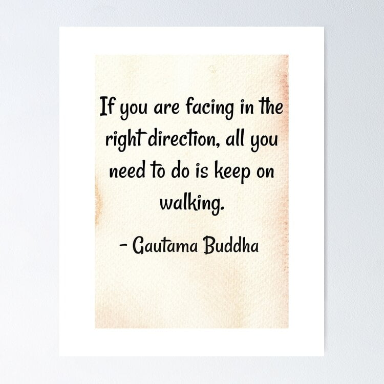 Wisdom Quotes Of Buddha | If You Are Facing In The Right Direction All ...