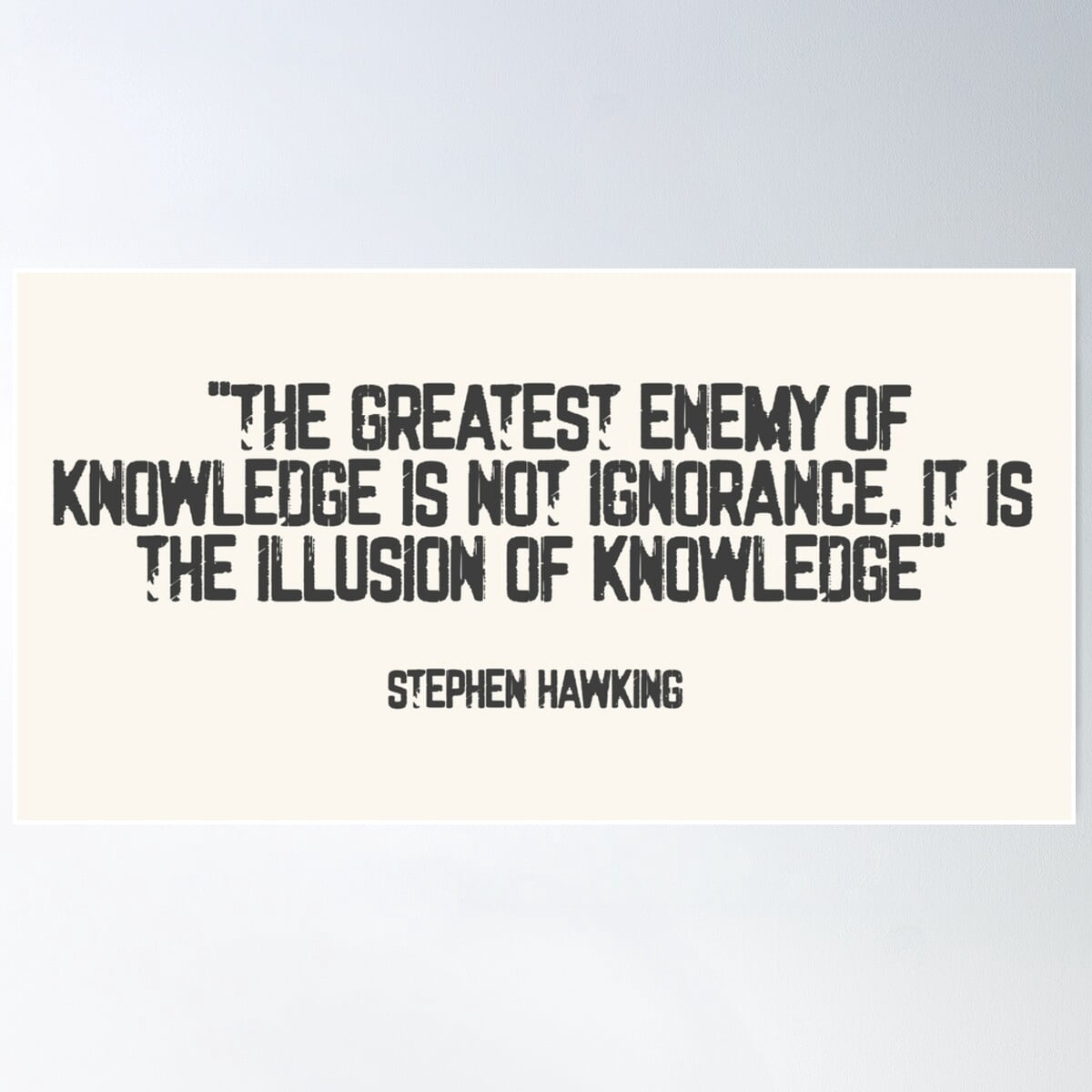 Wisdom'S Greatest Enemy Poster Wall Art, Modern Wall Decor For Living ...