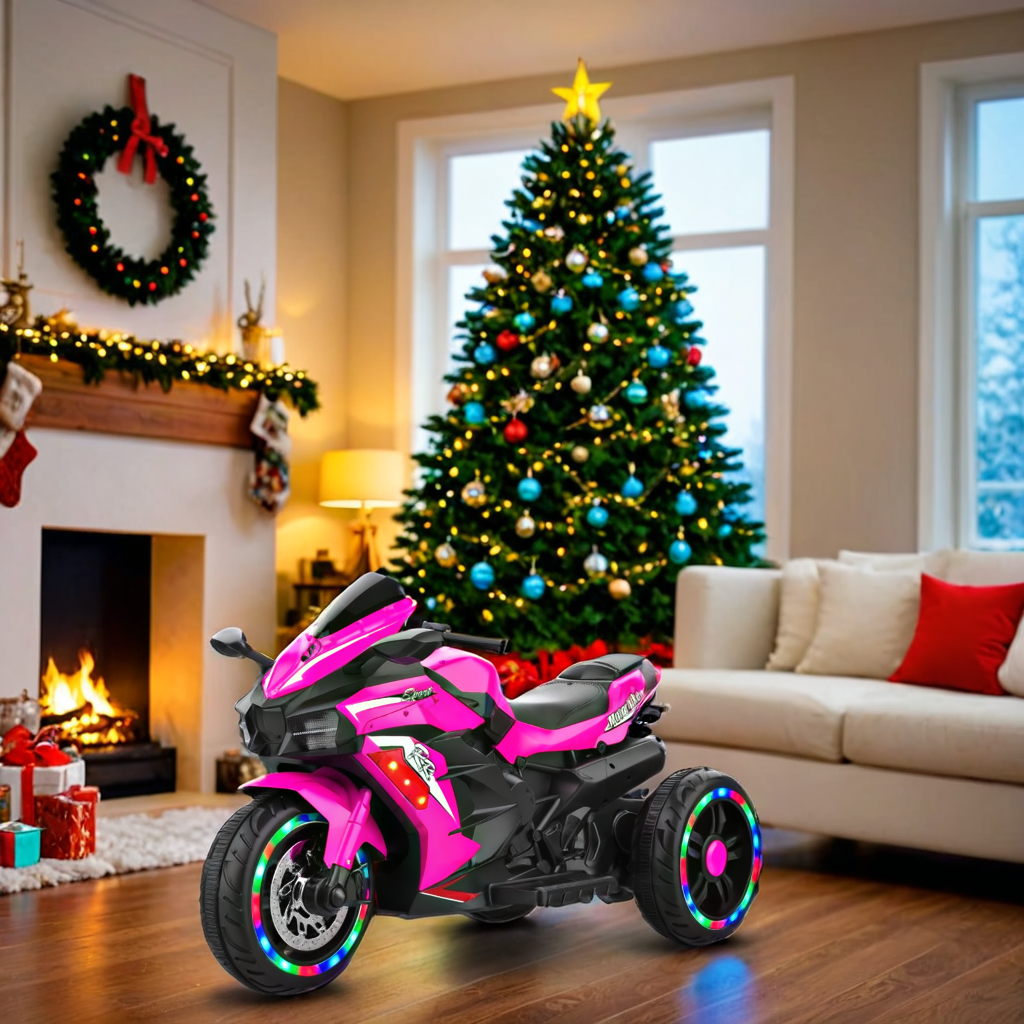 Wisdom Star 12V Electric Motorcycle for Kids, Three Wheel Battery ...
