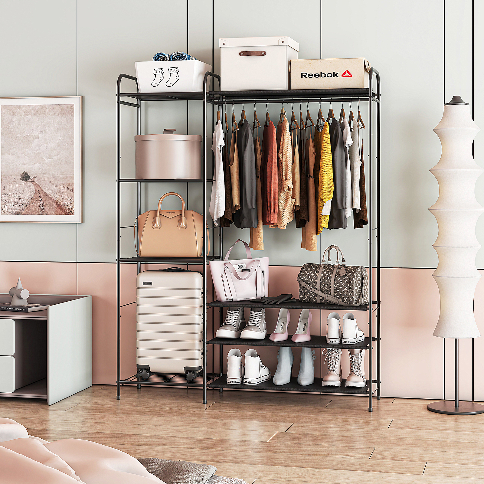 Wisdom Star Clothes Storage Rack,Freestanding Closet Closet Rack with ...