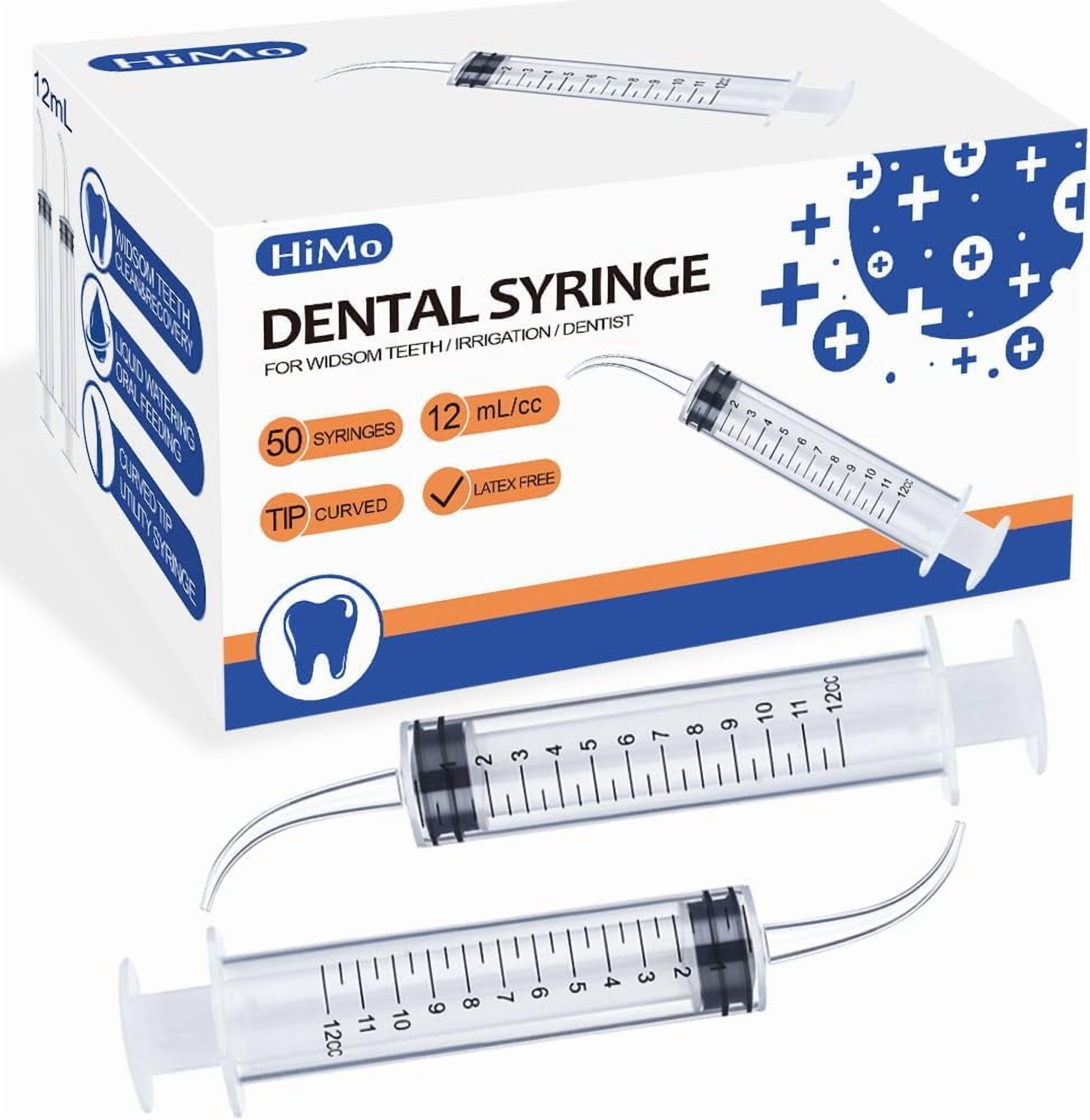 Wisdom Teeth Syringe, 5 Pack Irrigation Dental Syringes with Measure ...