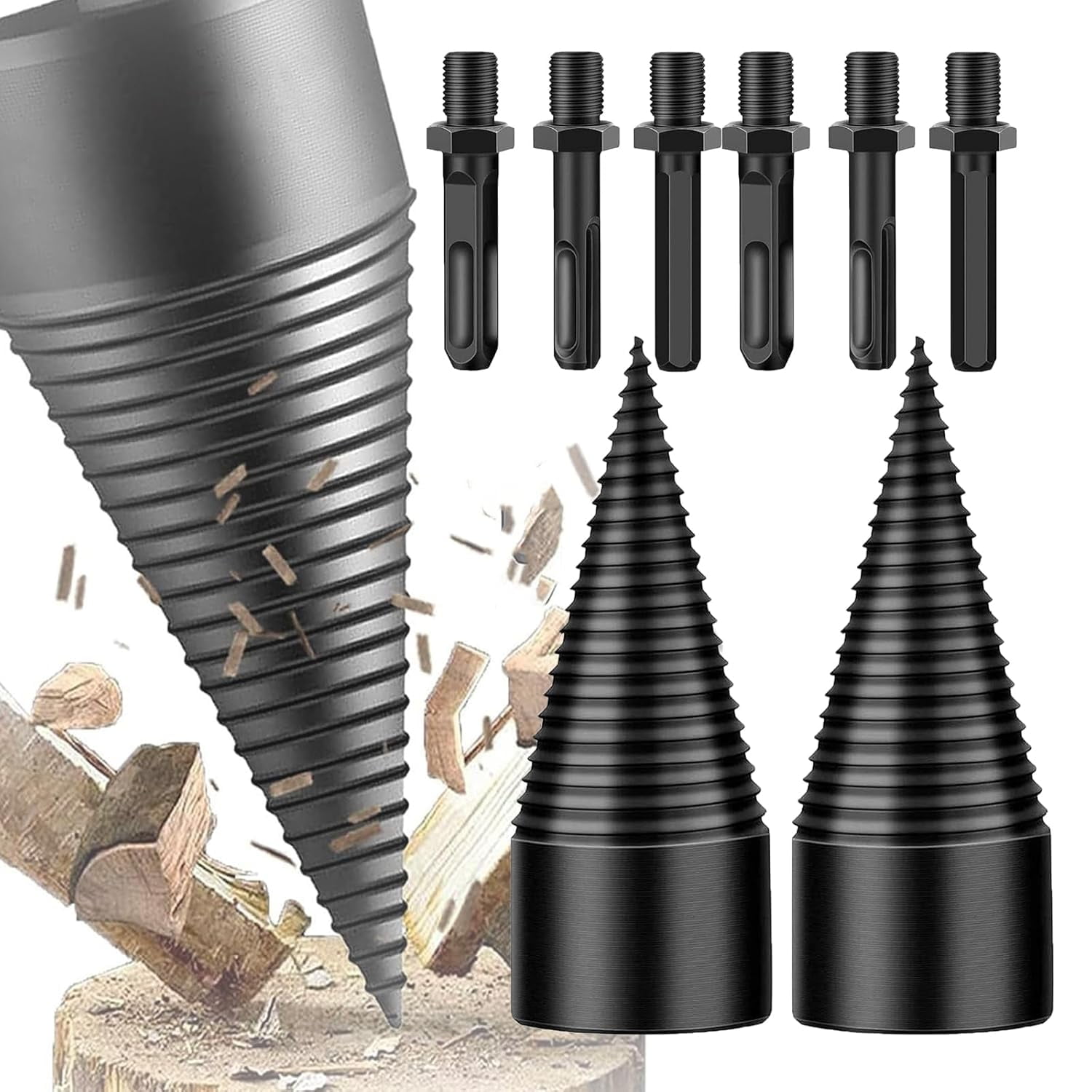 Wisdomcious Wood Splitter,Wisdomcious Wood Log Splitter Firewood Drill ...