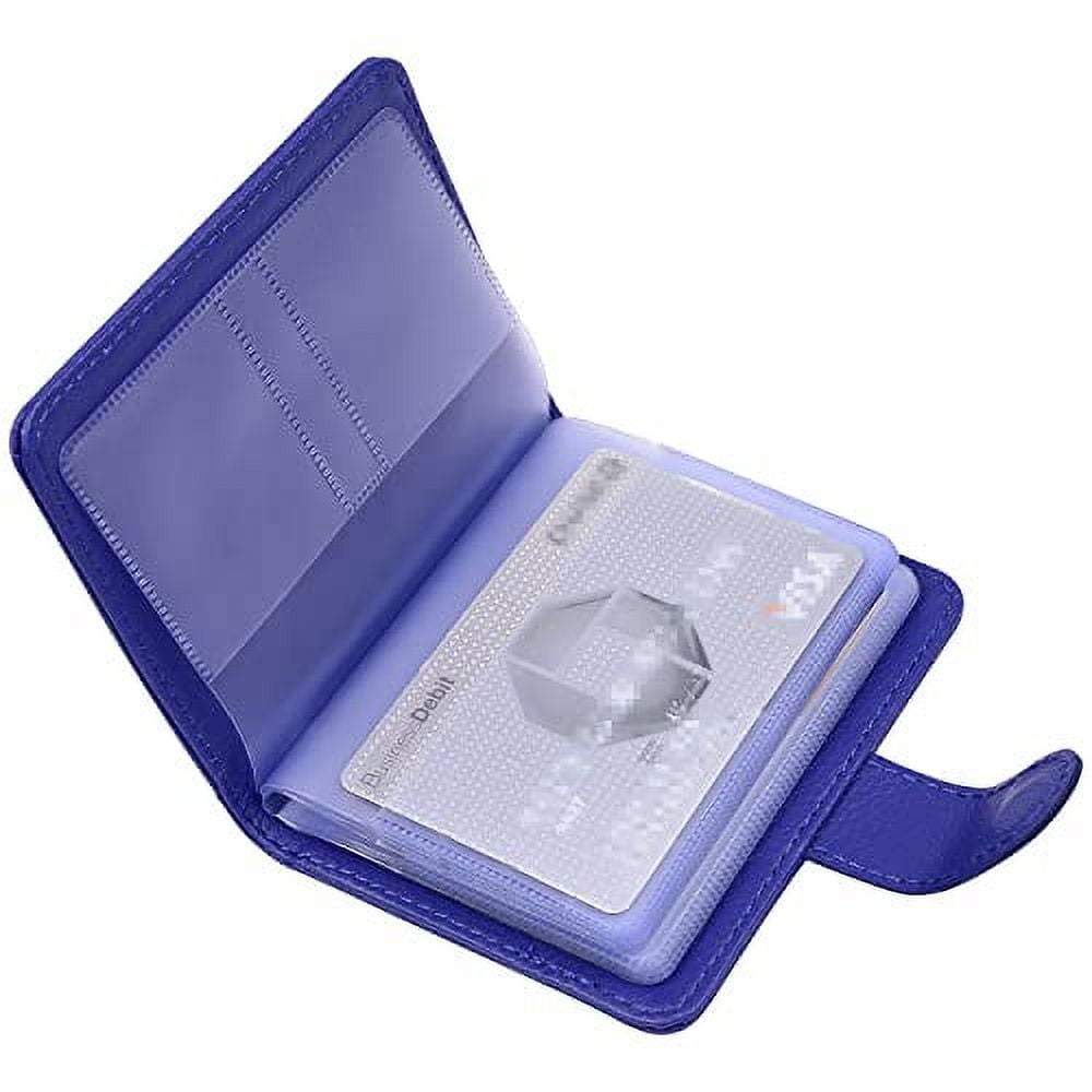 Wisdompro Credit Card Holder, PU Leather Slim RFID Blocking Debit Card ...