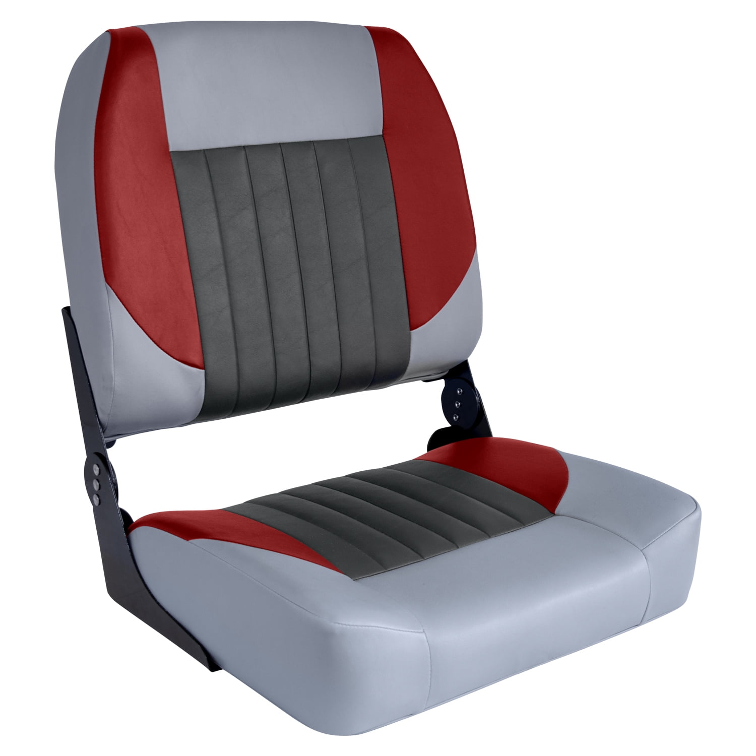 Wise 1219-841 Big Man Sport Boat Seat, Marble / Charcoal / Dark Red ...