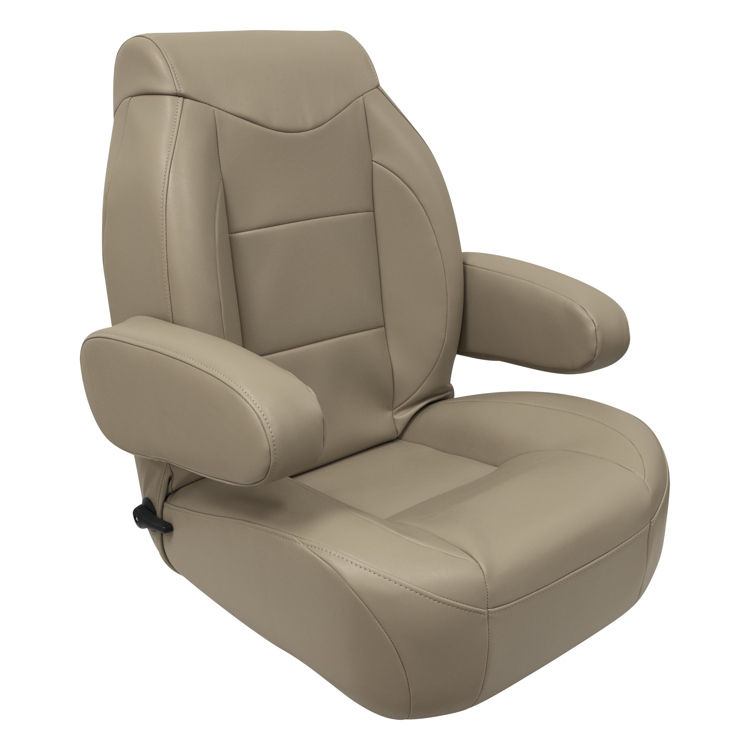 Wise 3126-1725 Premier Series High Back Pontoon Reclining Helm with Flip Up Arm Rests, Mocha ...
