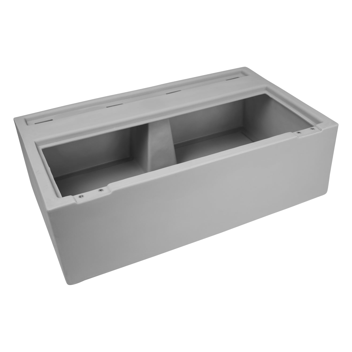 Wise Deluxe 36in Pontoon Bench Seat Base Grey Plastic Storage Boat ...