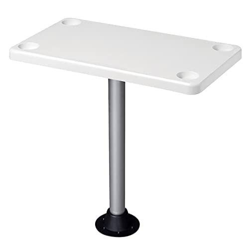 Wise 8WD944 Rectangular Pontoon Table with 4 Recessed Cup Holders ...