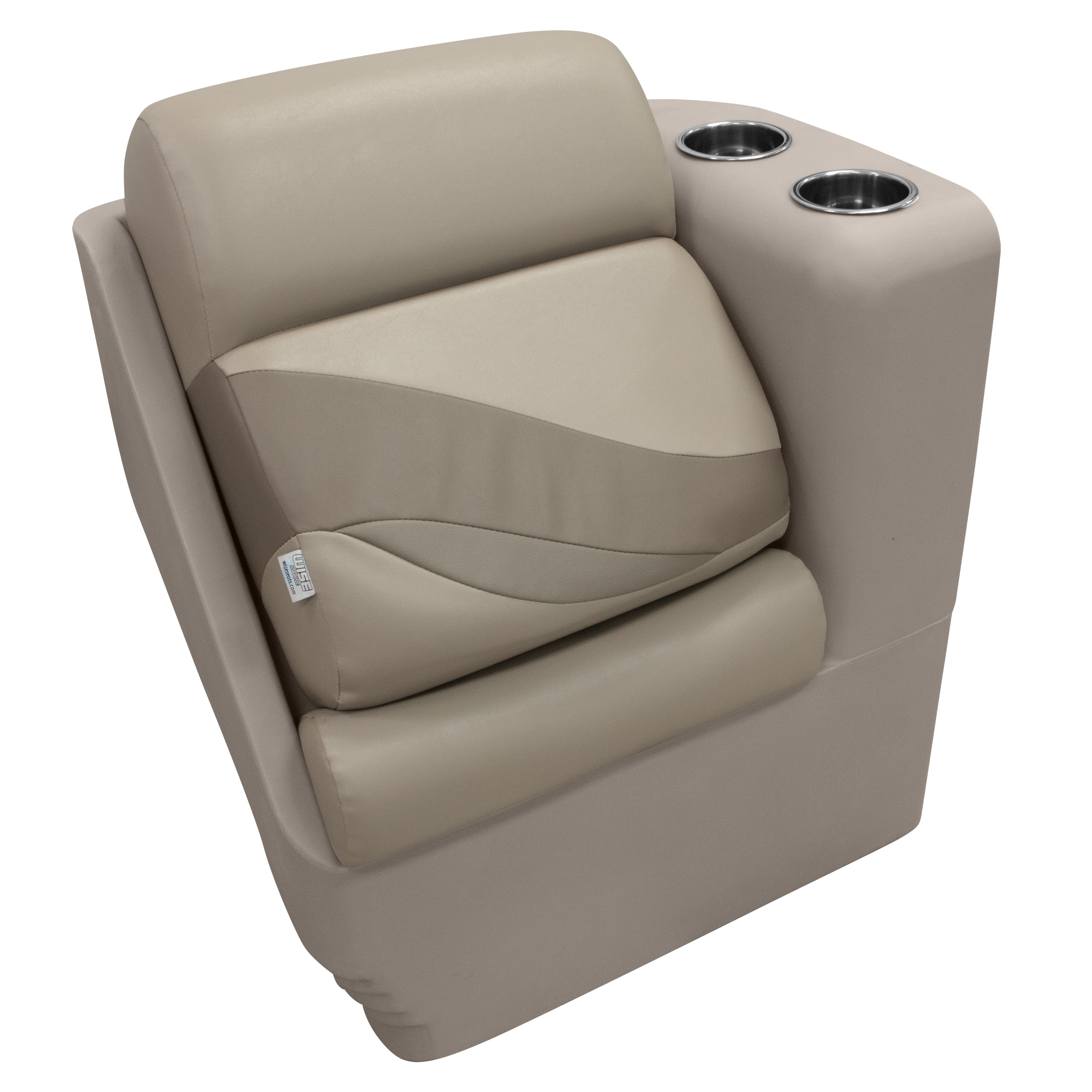 Free Shipping! Wise Premier Pontoon Right Radius Recliner Seat Mocha Java Marine Vinyl with ...