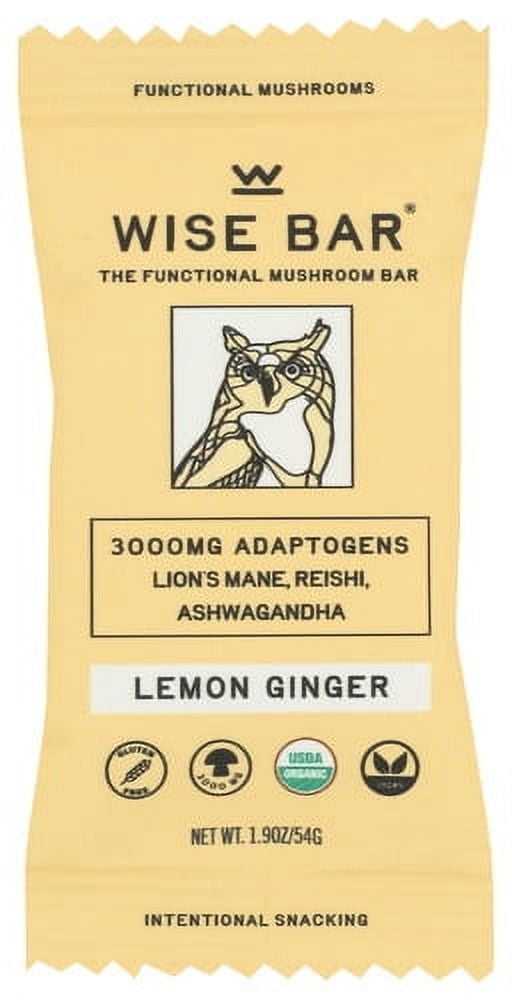 Wise Bar Lemon Ginger 1.9 oz (Pack of 12) - Walmart.com