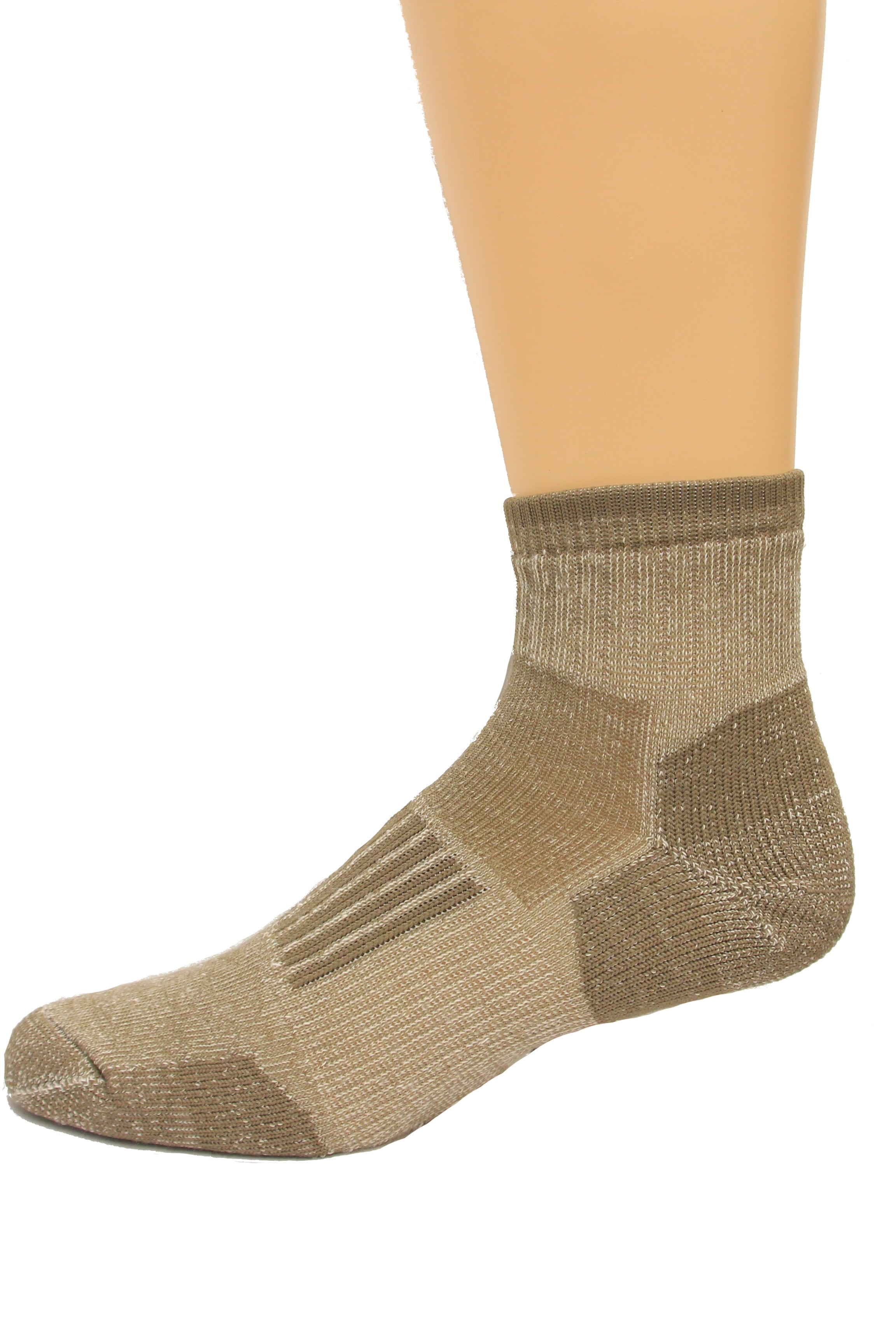 Wise Blend Men's Everyday Quarter Socks, 1 Pair, Khaki, Medium, Shoe ...