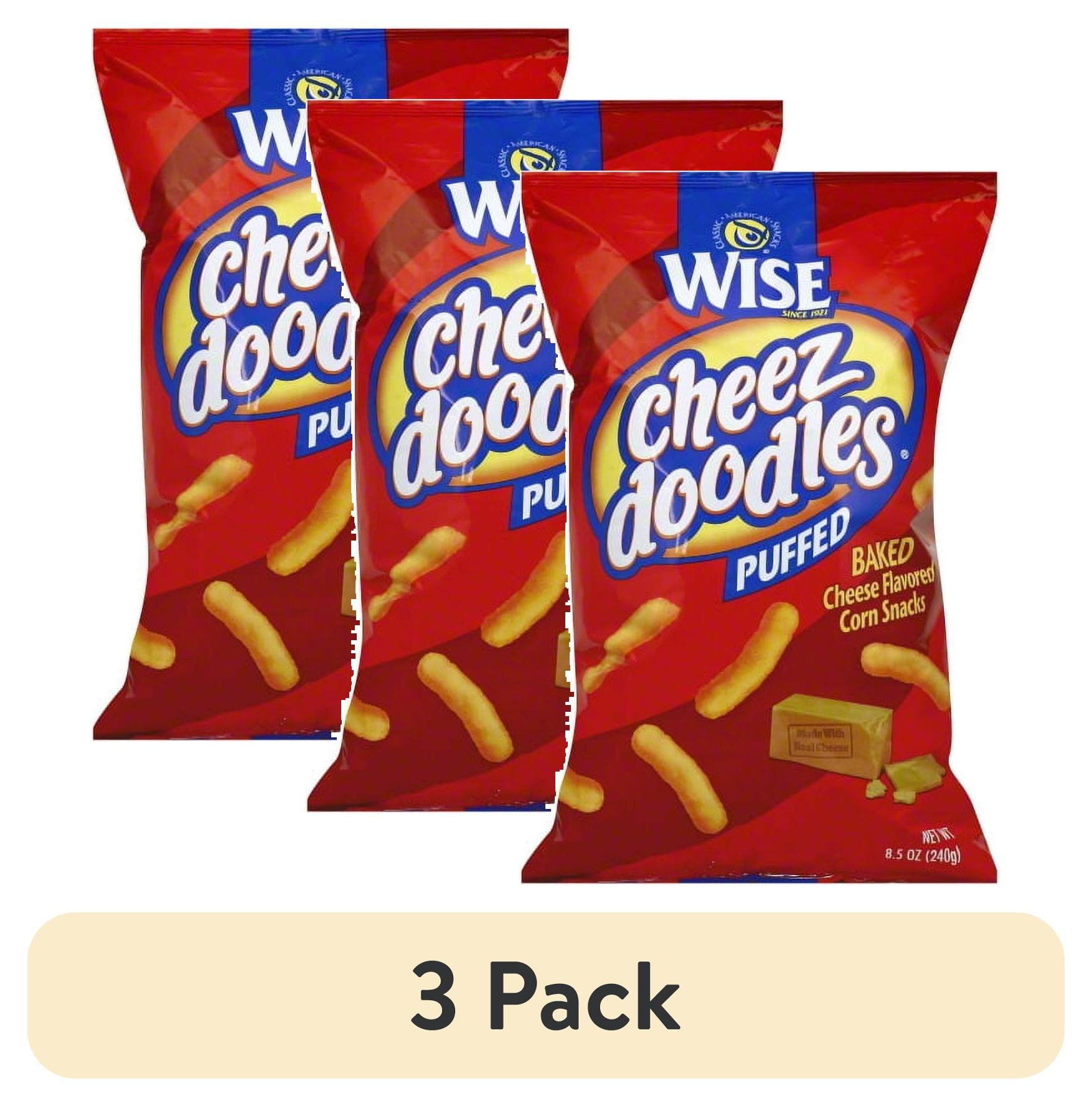 (3 pack) Wise Cheezdoodles Cheddar Cheese Baked Puffs, 8.5 Oz ...