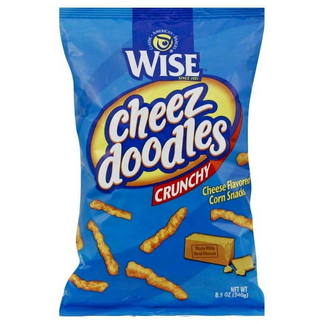Wise Crunchy Cheez Extra Crunchy Cheddar Cheese Flavored Corn Snacks, 8 ...