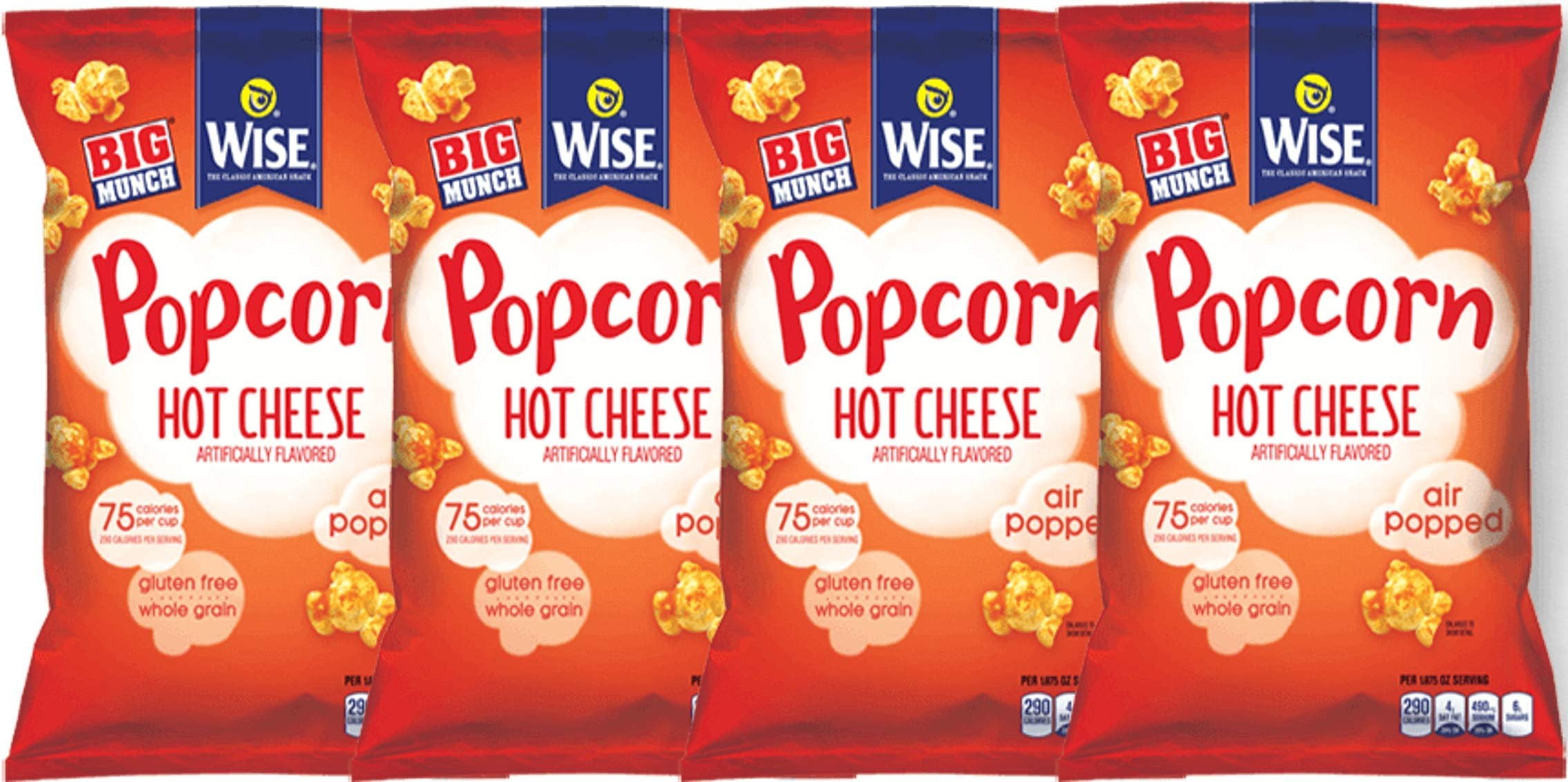 Wise Foods, Food Hot Cheese Popcorn, 4 5 oz Bags - Walmart.com