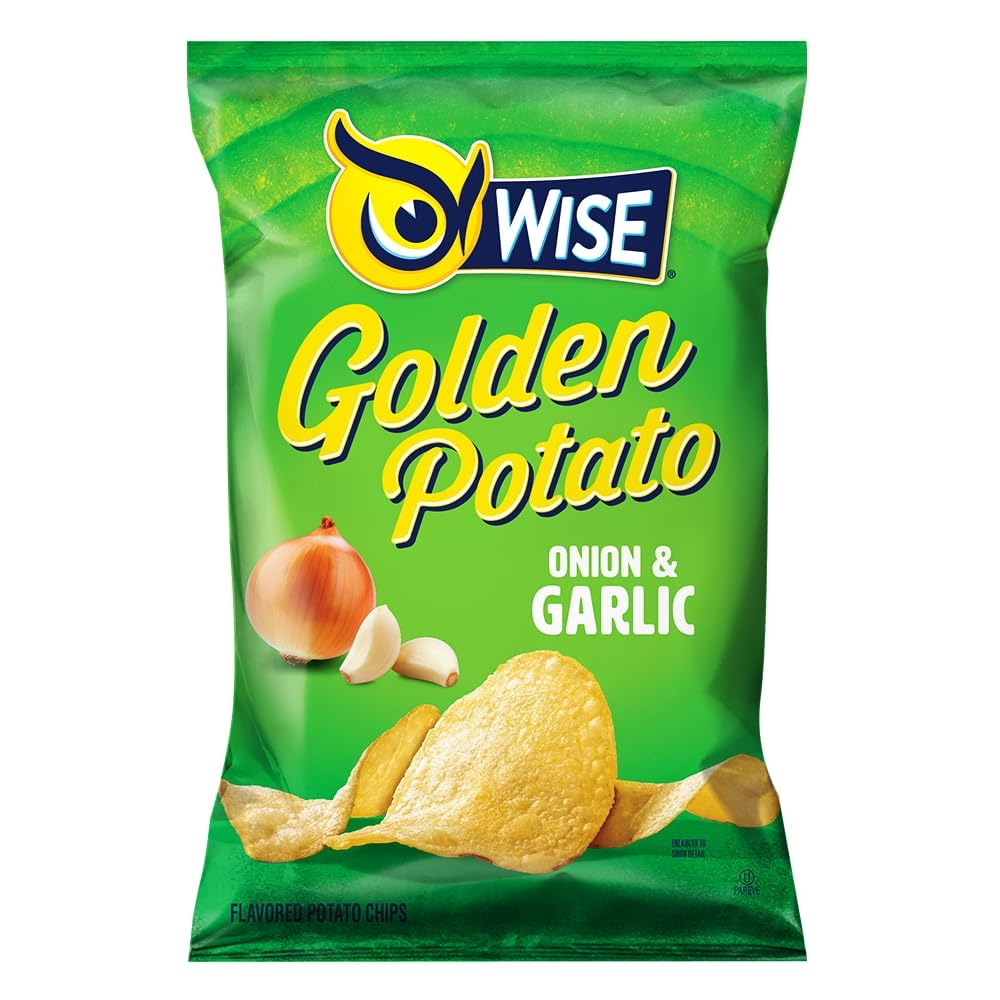 Wise Foods Salty Onion & Garlic Flavored Potato Chips, 4-Pack 7.5 oz ...