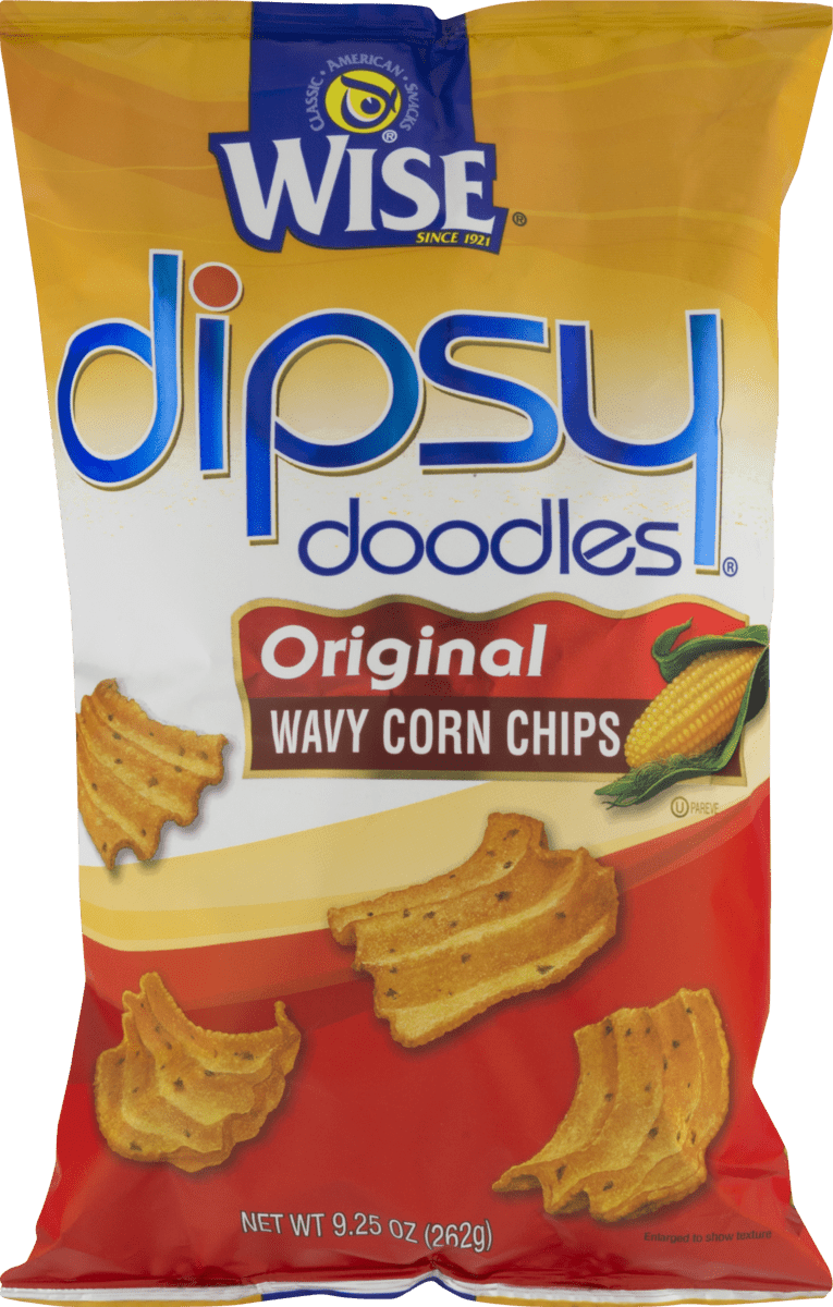 Wise Foods Crispy Original Dipsy Doodles Wavy Corn Chips, 9.25 oz. Bag ...