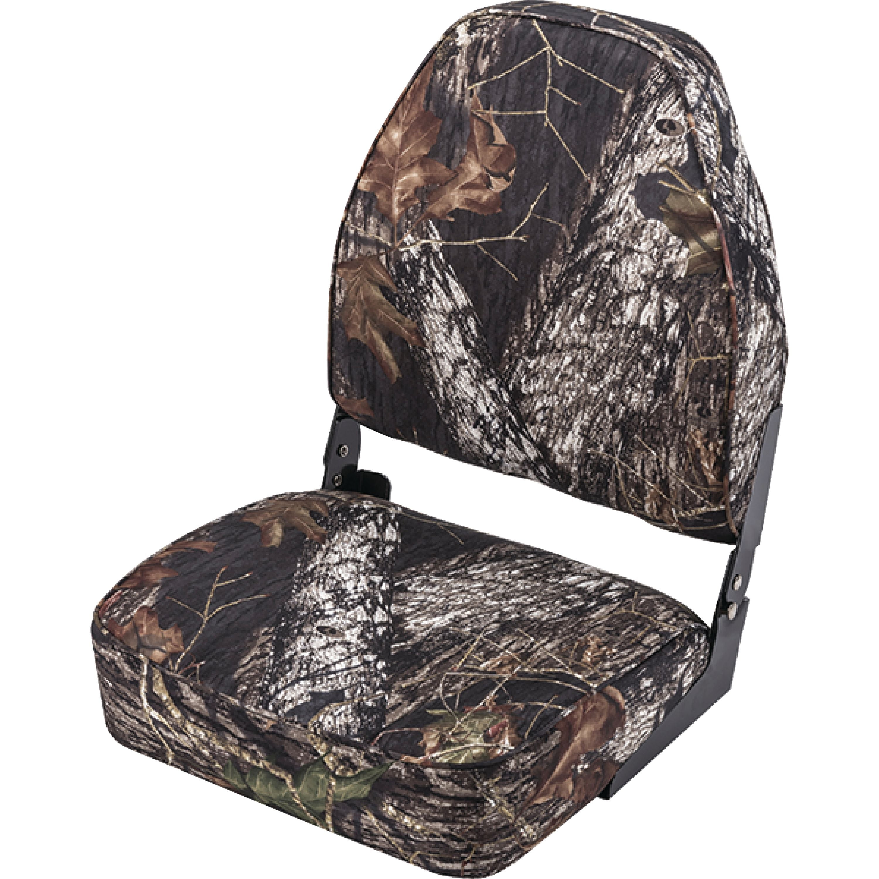 Wise High Back Camo Boat Seat for Fishing Bass with Black Aluminum ...