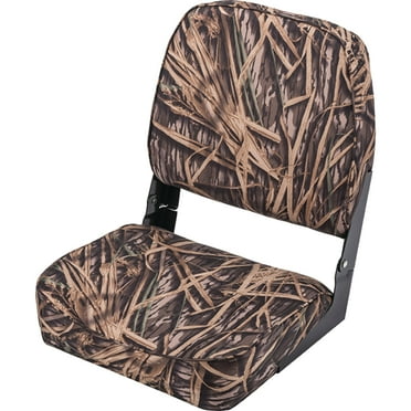 Wise High Back Camo Boat Seat for Fishing Bass with Black Aluminum ...