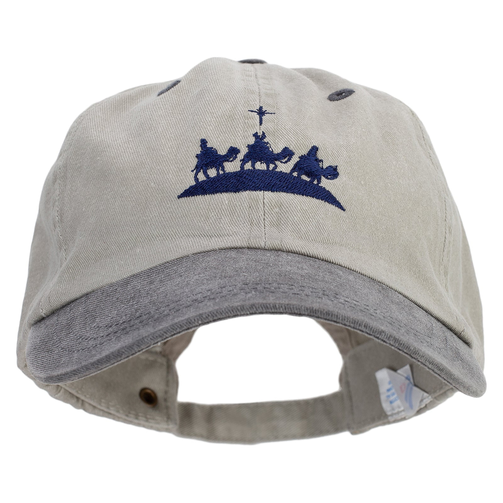 Wise Men Embroidered Pigment Dyed Wash Cap - Beige Black OSFM - Walmart.com