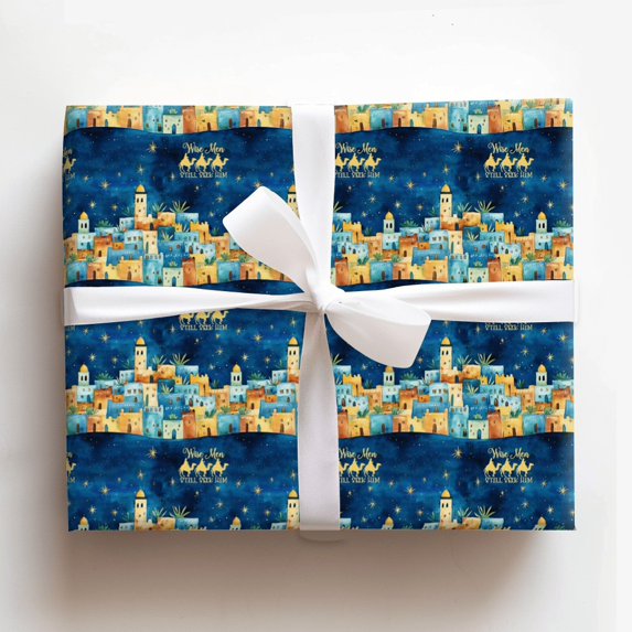 Wise Men STILL SEEK HIM Three Camels Bethlehem Christmas Gift Wrapping ...