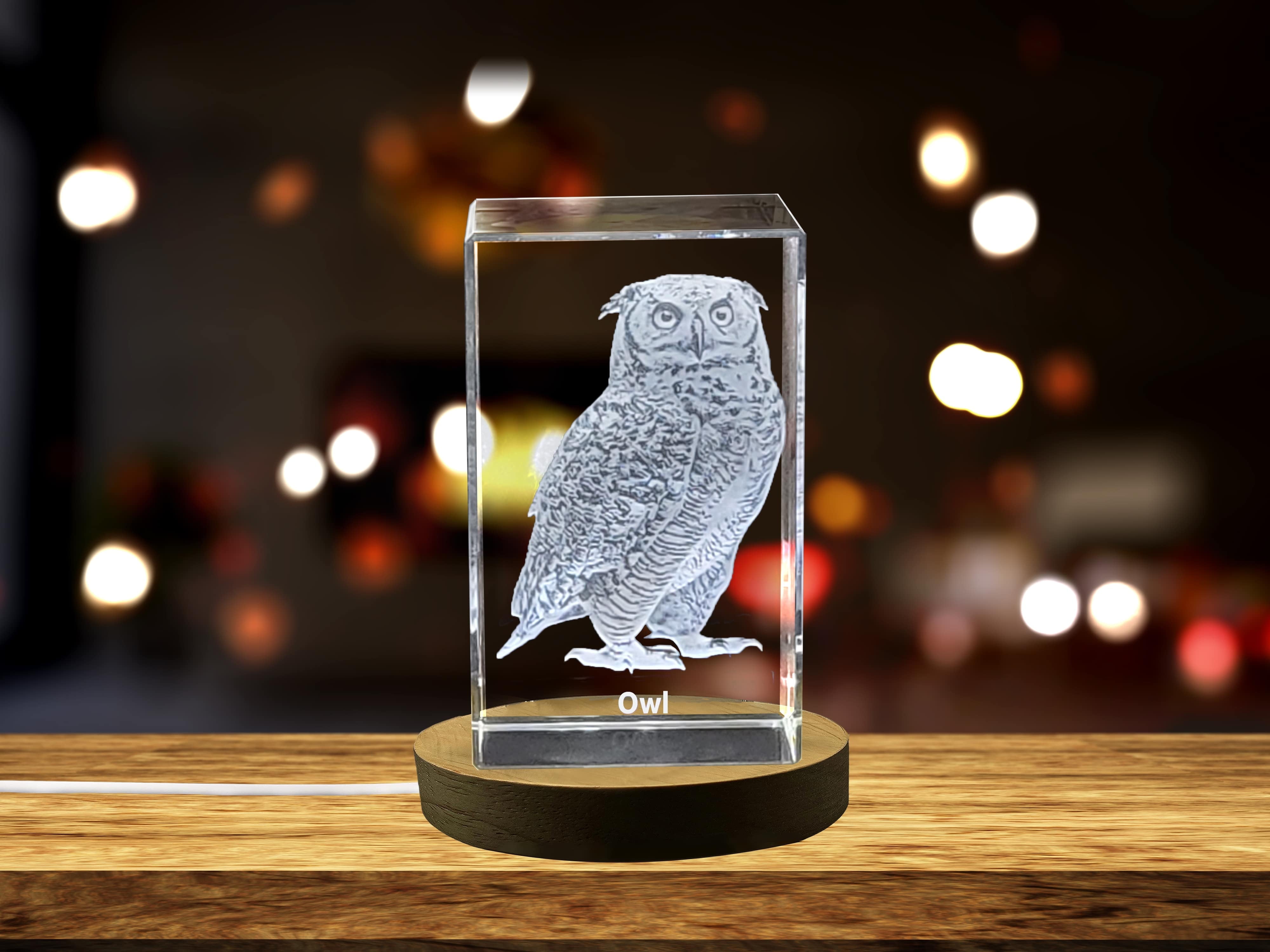 Wise Owl Crystal Carvings | Exquisite Gems Etched with Nocturnal ...