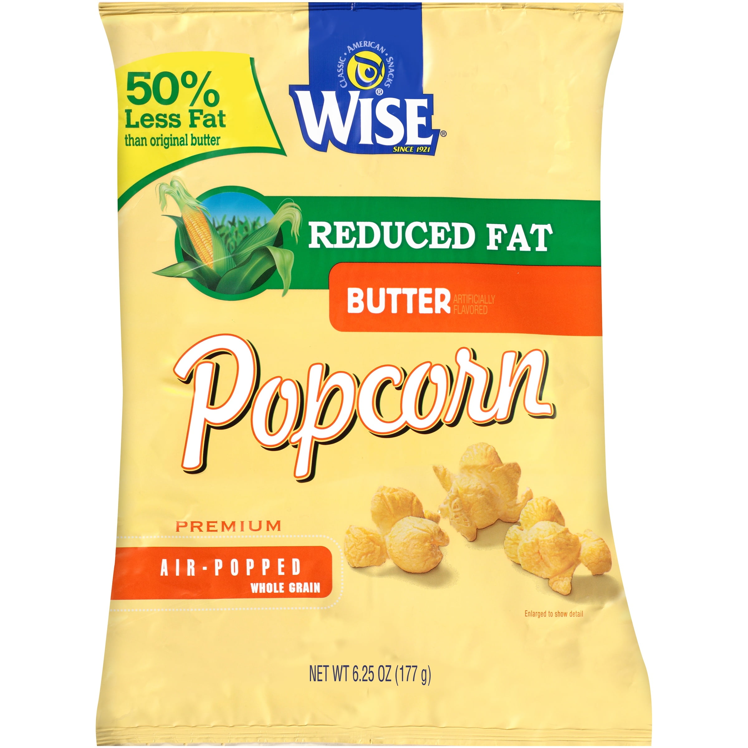 Wise Reduced Fat Air Popped Butter Popcorn, 6.25 Oz. - Walmart.com
