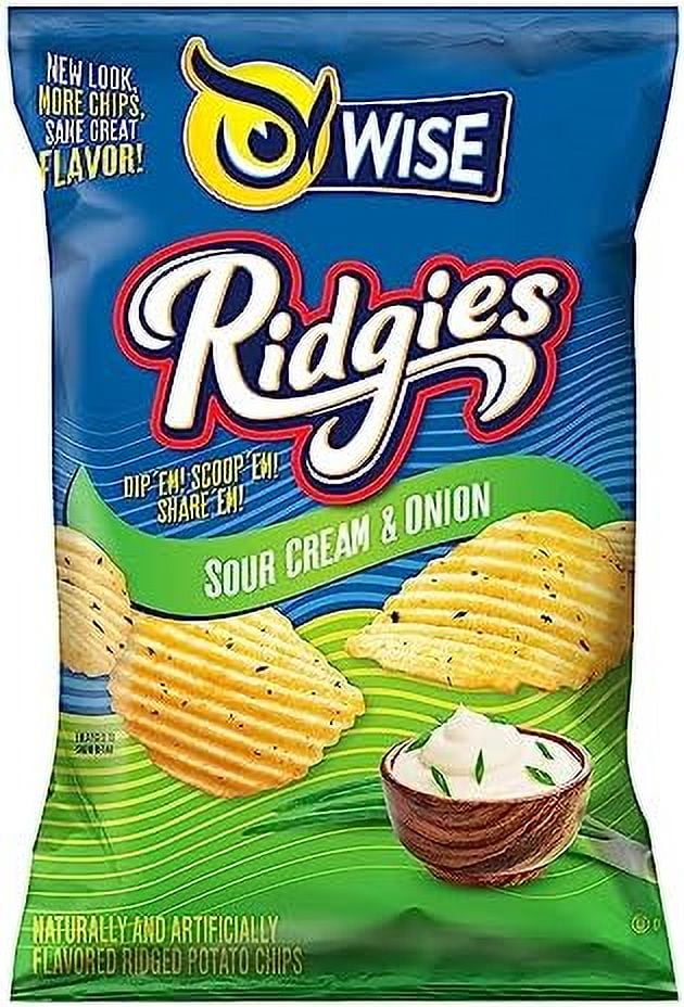 Wise Ridgies Sour Cream & Onion Ridged Potato Chips, 3-Pack 7.5 oz ...