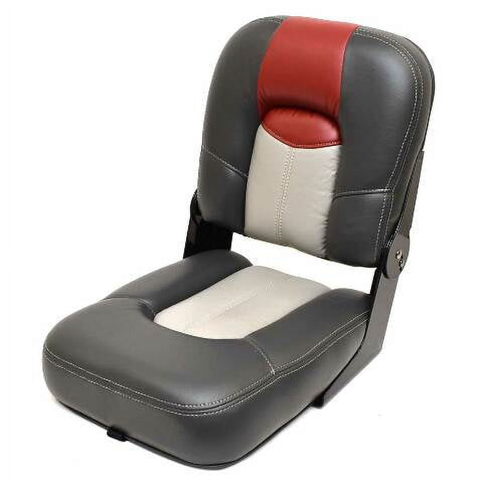 Wise Seating Boat Folding Buddy Seat 8WD1454-859 | Gray / Red Vinyl ...