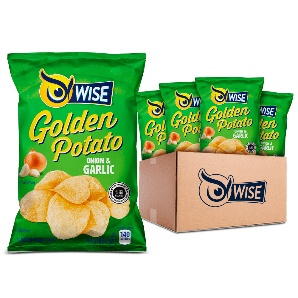 Wise Snacks Onion & Garlic Potato Chips 0.75 oz - 40 count - Walmart.com