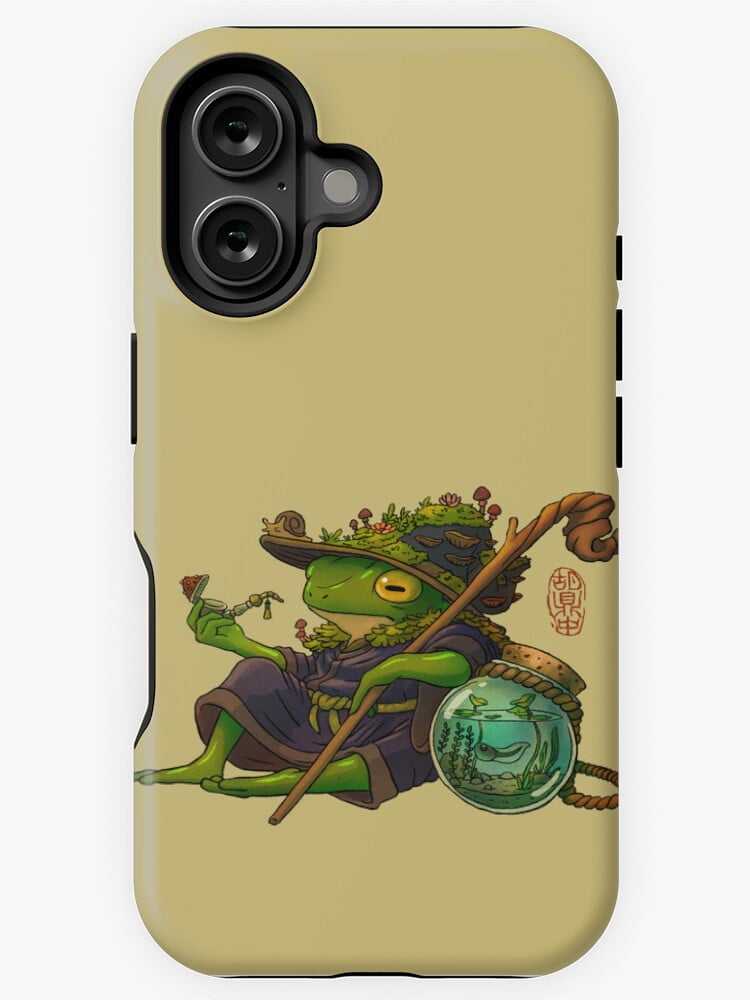 Wise Wizard Frog And His Son Asian Style Art For iPhone 11-17 Pro Max ...