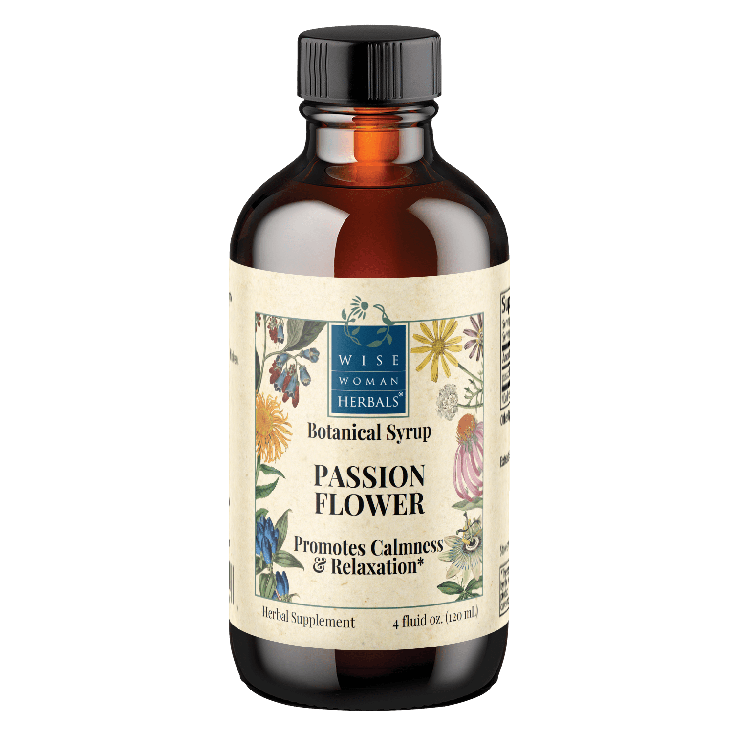 Wise Woman Herbals - Passionflower Botanical Syrup 4 FL OZ - Herbal ...