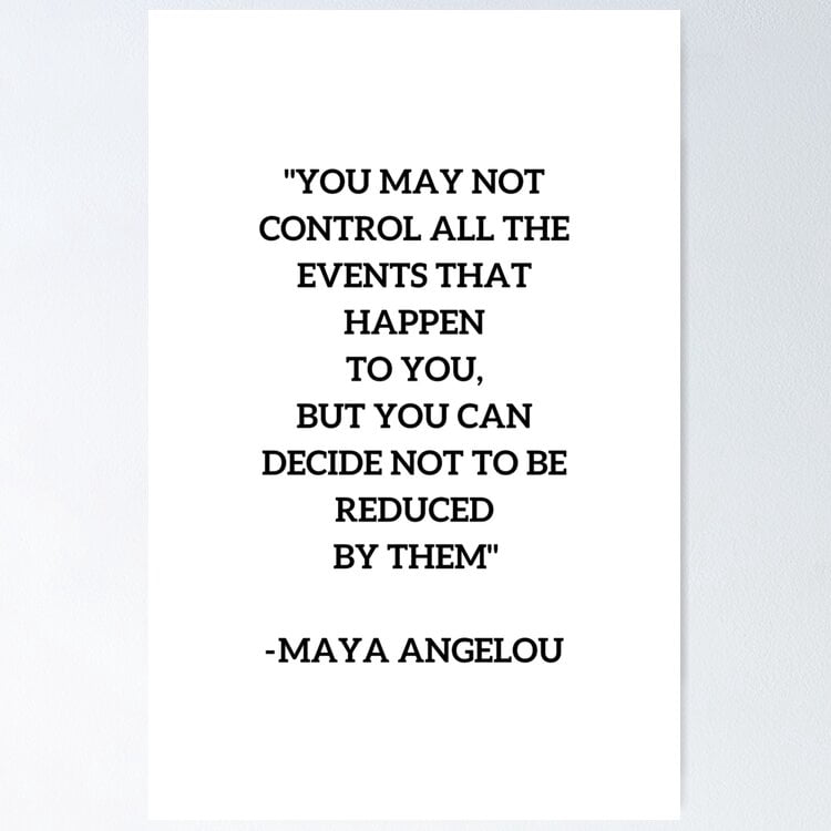 Wise Words On Control Poster- Unframed Poster | Wall Art | Perfect For ...