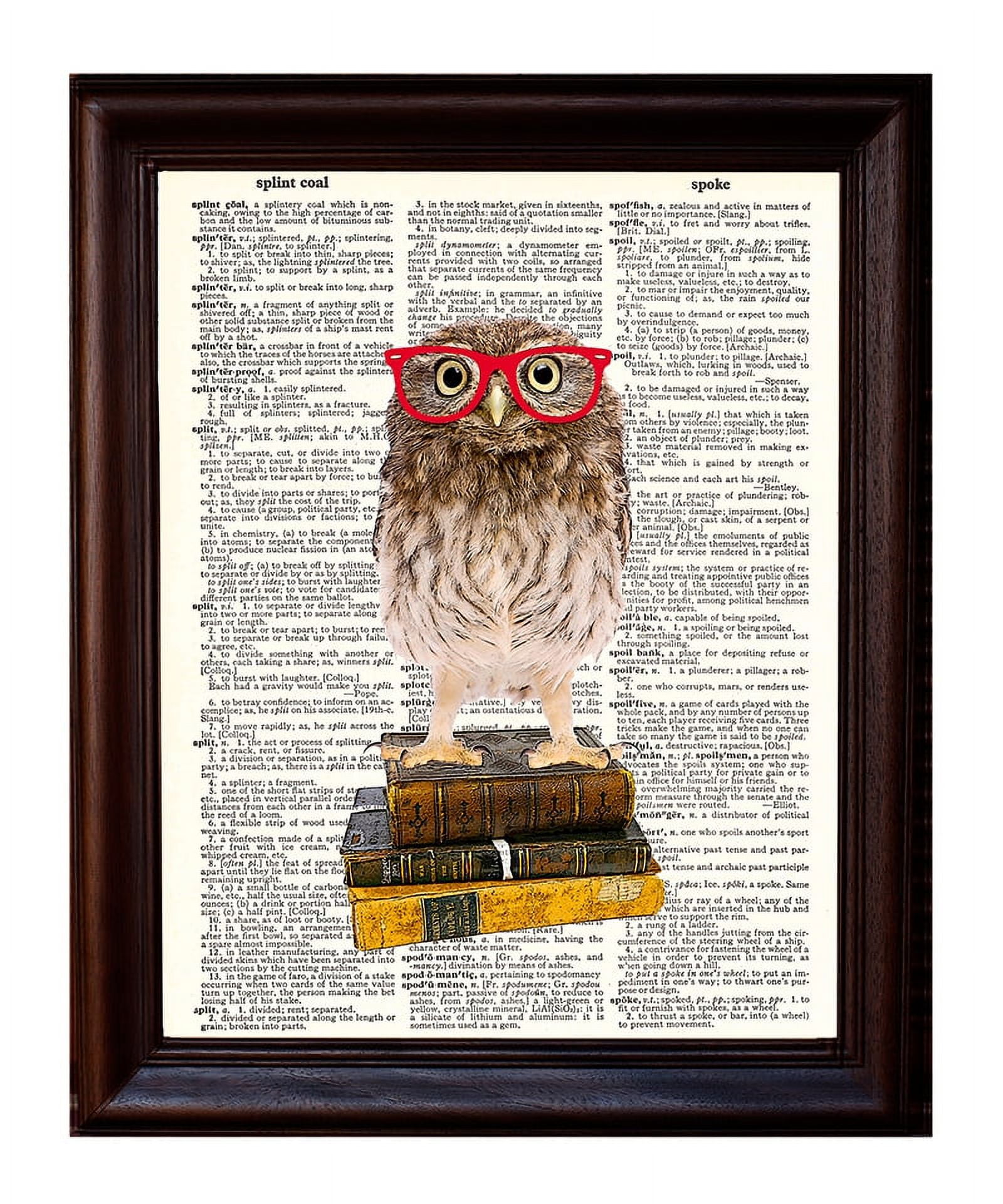 Wise little Owl - Dictionary Art Print Printed On Authentic Vintage ...