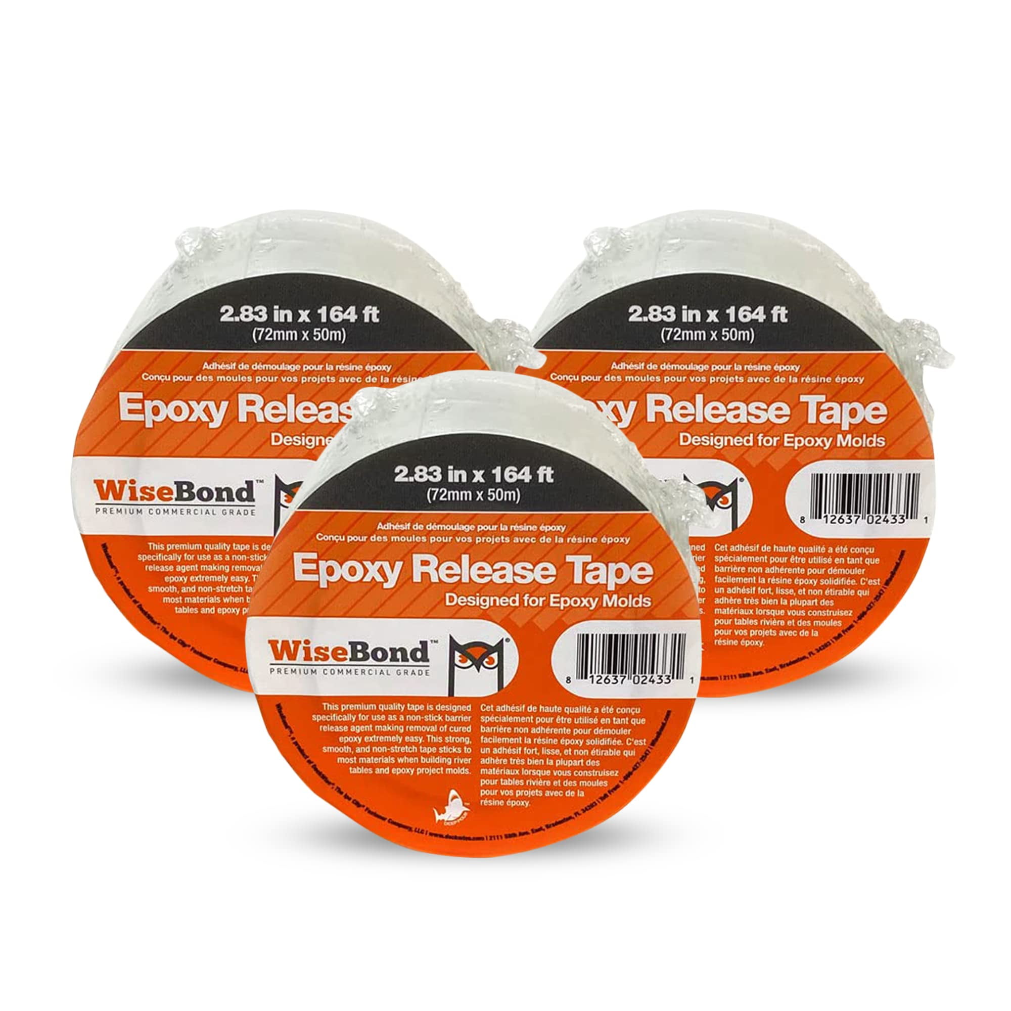 WiseBond 3-Pack Extra Wide Self-Releasing Epoxy Tape for Resin for ...