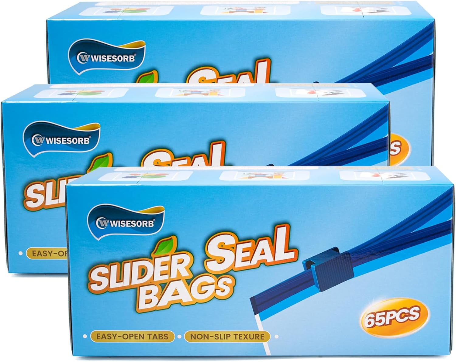 WiseFresh 195 Count Sandwich Bags, Food Storage Slider Bags for ...