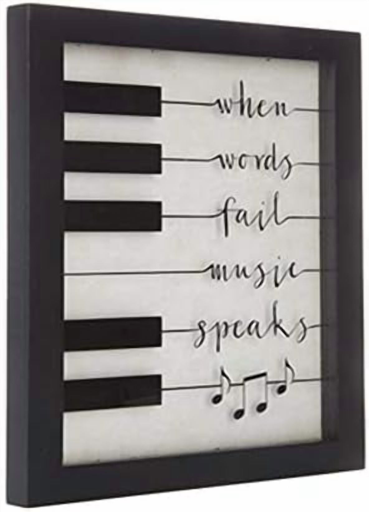 Wisechoice Musical Quotes Wall Decor with When Words Fail Music Speaks ...