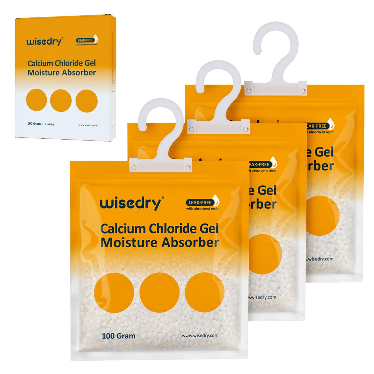 Wisedry Moisture Absorbers 100G (Pack of 3), 100% Leakproof ...