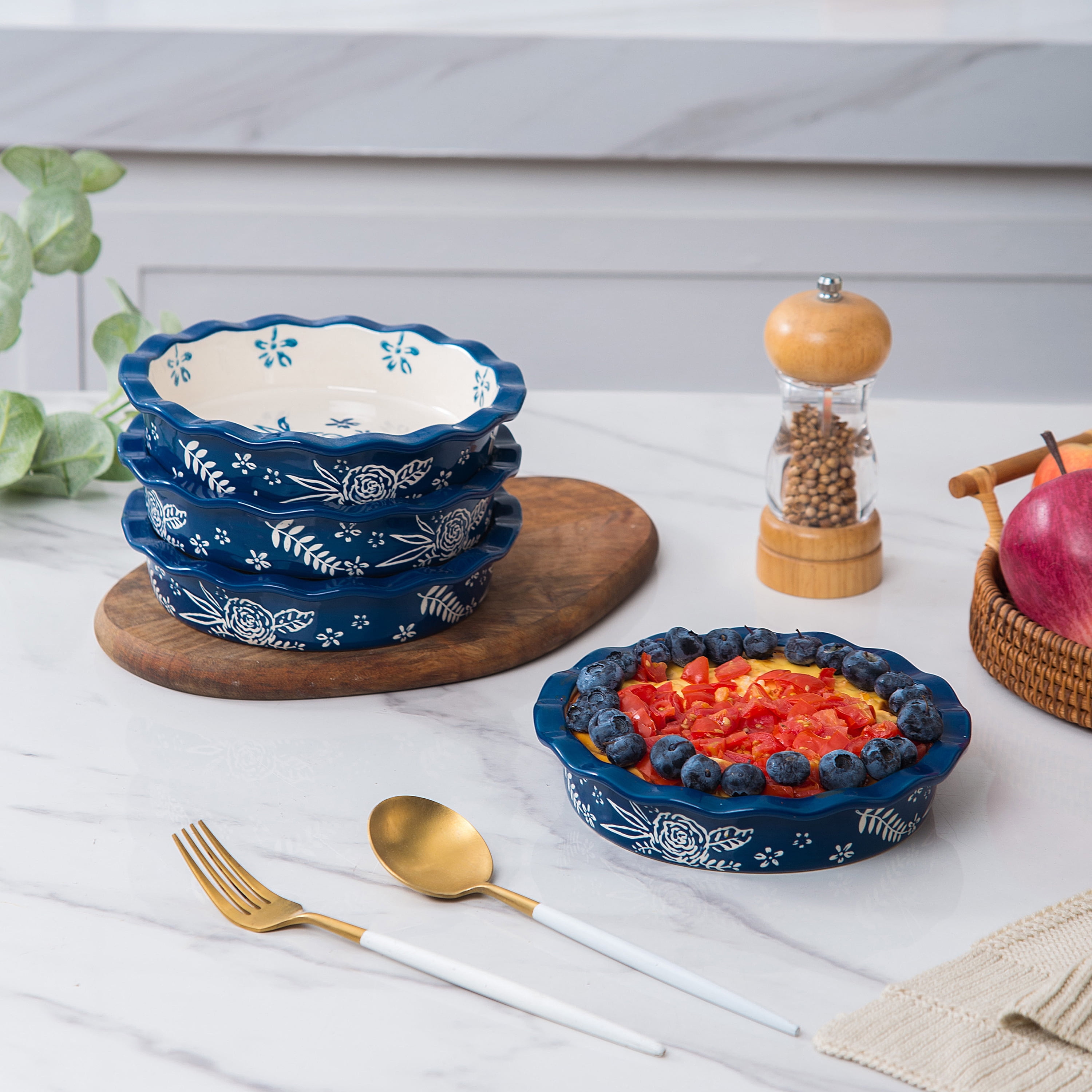 Wisenvoy Mini Pie Pans Ceramic Pie Plate Pie Pan Mini Pie Pans for ...