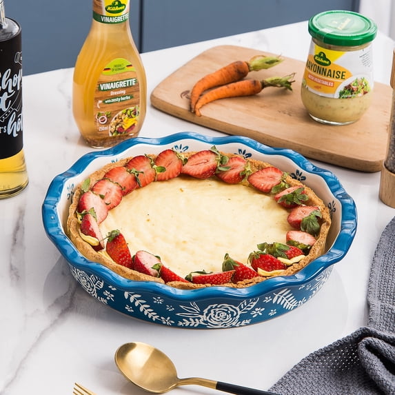 Wisenvoy Pie Pan Ceramic Pie Dish Deep Dish Non-Stick Pie Pans for ...
