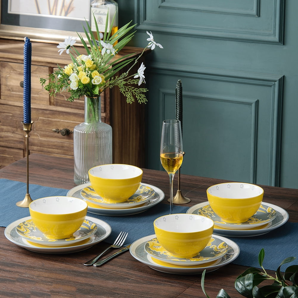 Wisenvoy Plates and Bowls Sets Hand-paint Dinnerware Sets Dishes Set ...