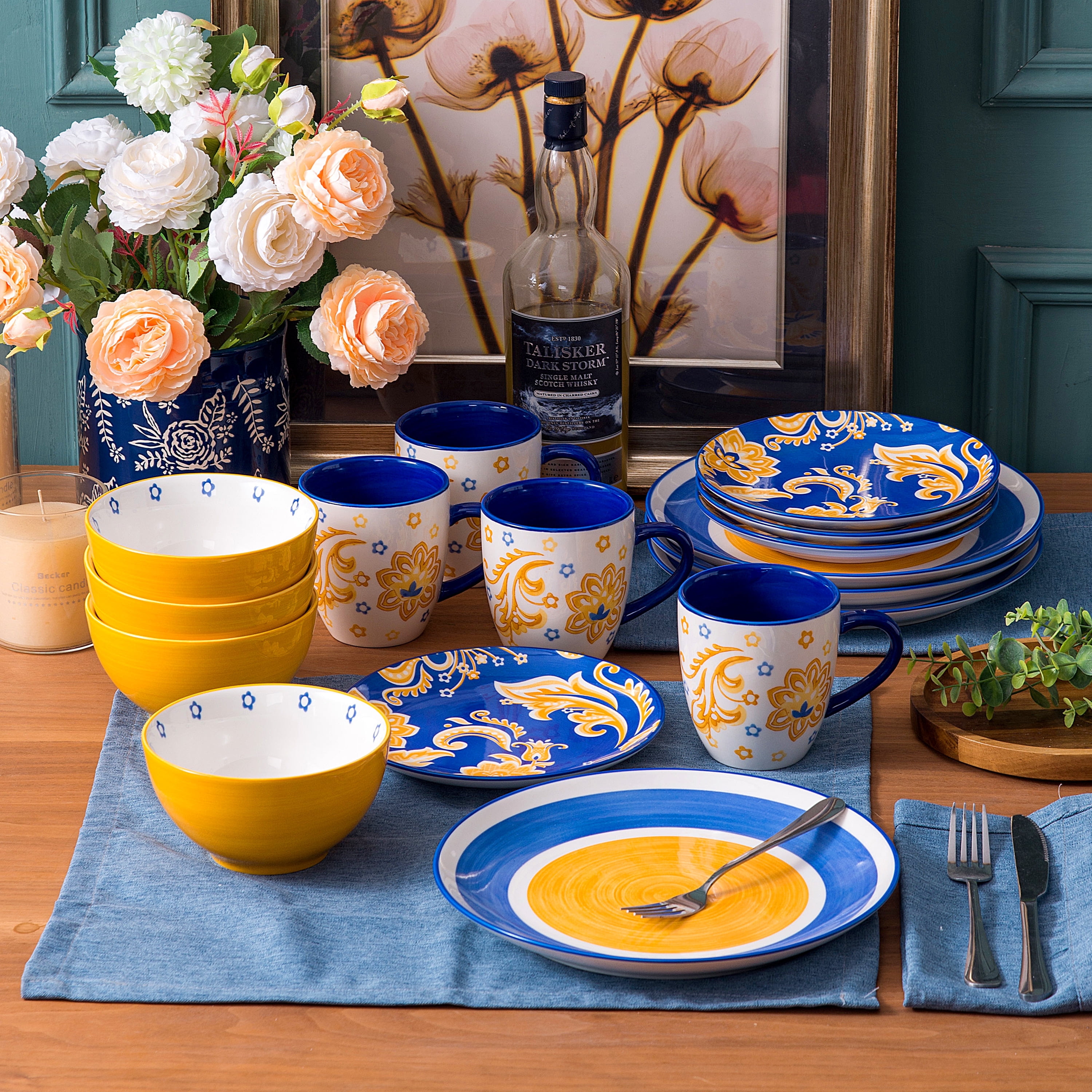 Wisenvoy kitchen plates and bowls set Plates and Bowls Sets Ceramic ...