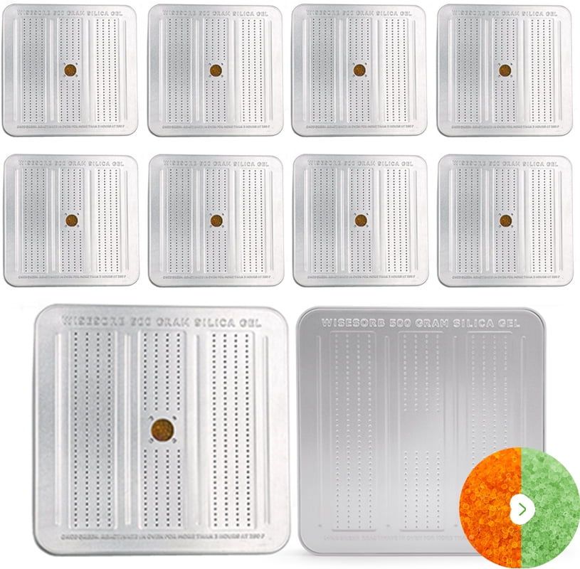 Wisesorb 10 Packs 500 Gram Indicating Desiccant Silica Gel Canister ...