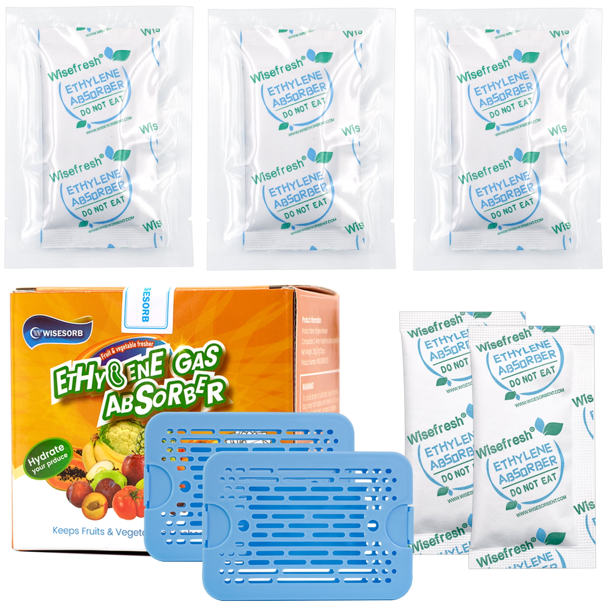 Wisesorb 20Pcs 10 Gram Ethylene Gas Absorber Packet with 2 Canisters ...