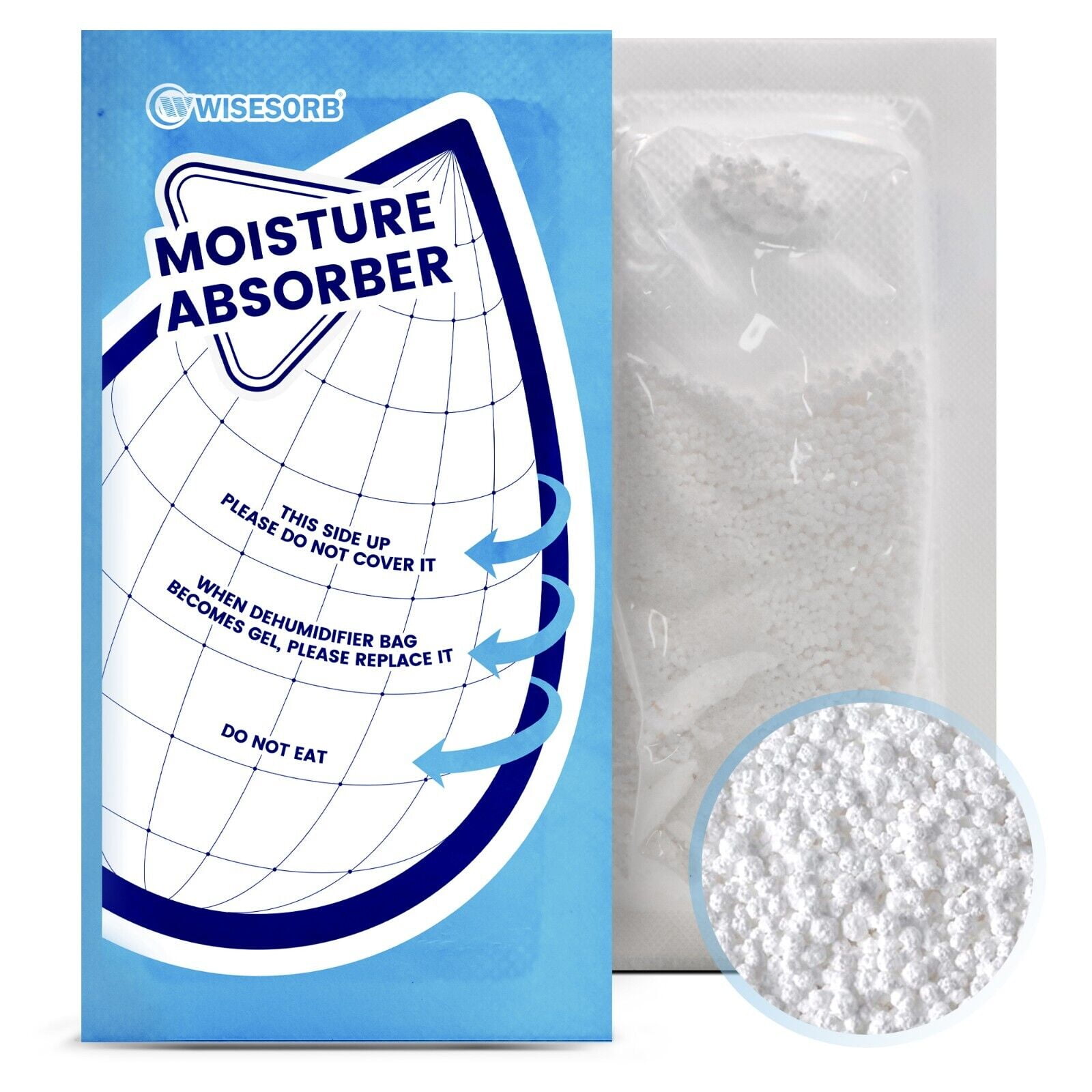 Wisesorb 25 Gram Moisture Absorbers, 10 Packs Dehumidifier Bags for ...